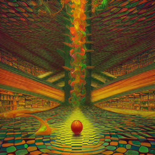 Lexica - Trippy endless library by m. c. escher, zdzisław beksinski ...