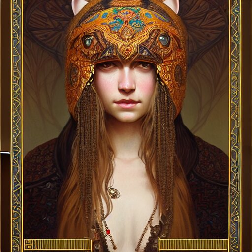 Lexica - A portrait of a female bear hybrid, upper half portrait ...