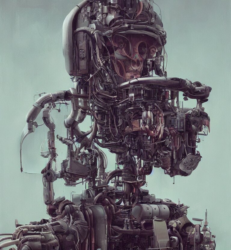 Lexica - A portrait of a researcher, half human, half machine in a ...