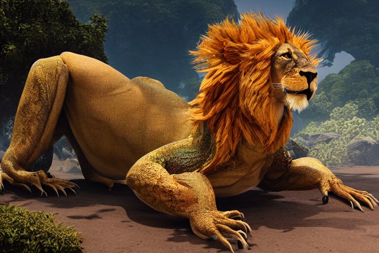 Lexica - The legendary island sized lion lizard, made by Stanley ...