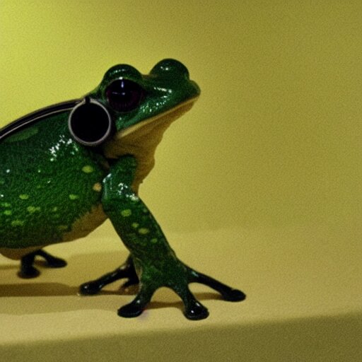 Lexica - Surreal photography of a rare military frog equipped with ...