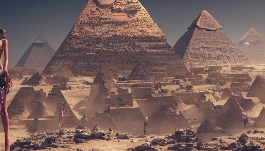 Lexica - Fashion Catwalk inside the Pyramids, Concept Art, Artstation ...