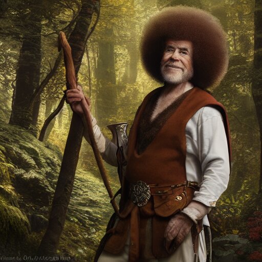 Lexica - An ultra detailed matte painting of bob ross dressed as a ...