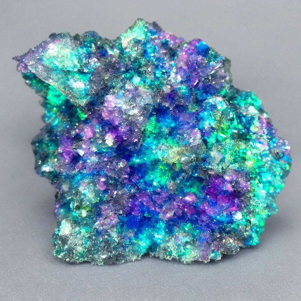 Lexica - Blue halo titanium quartz crystal mineral texture