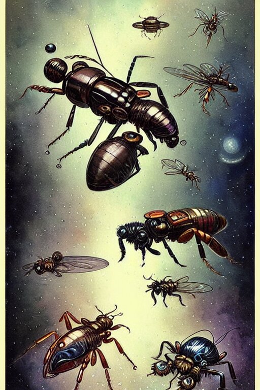 design only! ( ( ( ( ( 2 0 5 0 s retro future art insects design ...