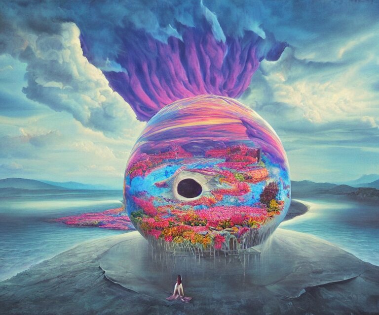 surrealism painting by mario martinez, part by tokio aoyama, ult ...