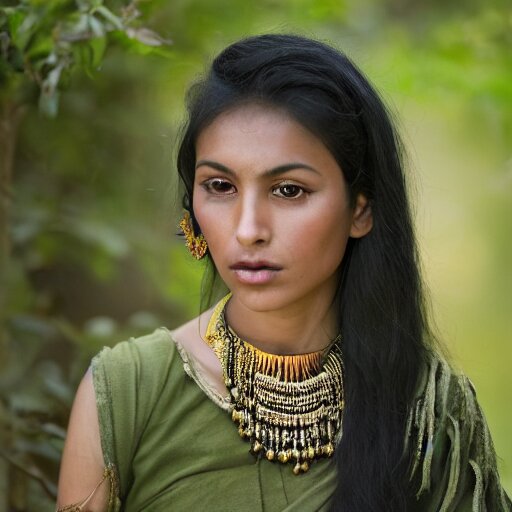 Lexica - Vintage portrait of a stunningly beautiful nepali female, dark ...