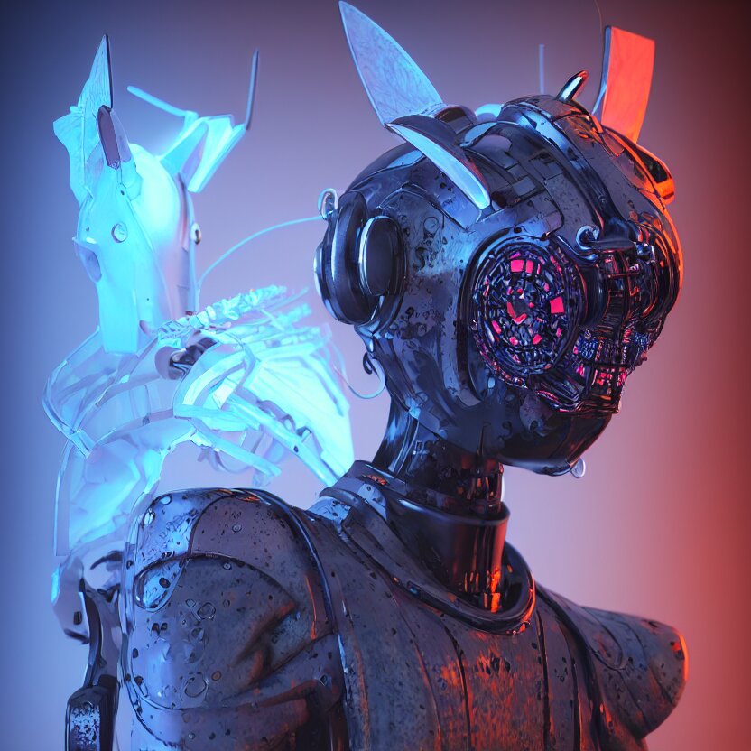 Lexica - Cyber punk, oni mask, 3 d render beeple, compound eye of insect, unreal engine render ...