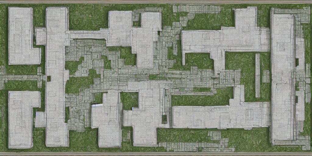 Lexica - Plan of the infinite recursive rooms of a monastery