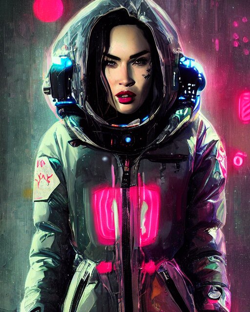 Lexica - Detailed portrait megan fox cyborg operator girl cyberpunk ...