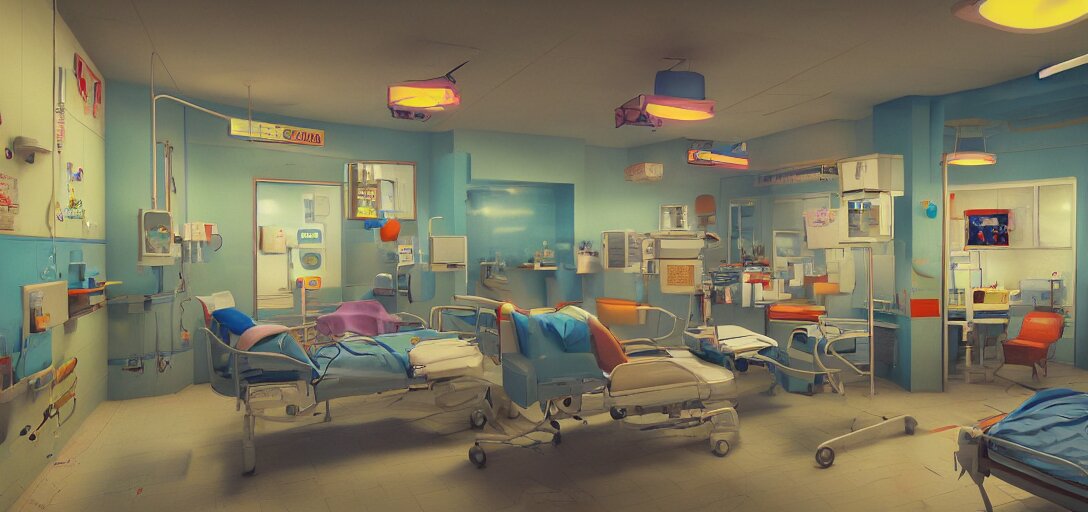 Lexica - Retro hospital, colorful, 8 k photorealistic, hd, high details ...