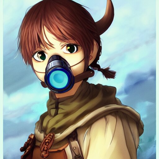 Lexica - Portrait of a viking gas mask, anime fantasy illustration by ...