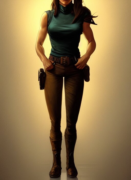 Lexica - Portrait of a full body of beautiful young female detective, d ...