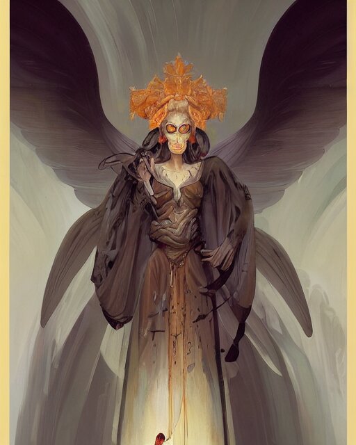 Lexica - Character portrait of an esoteric angel wearing robes, by ...