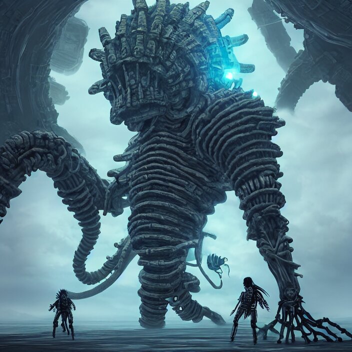 Lexica - Shadow of colossus boss, giygas organic being, portrait ...