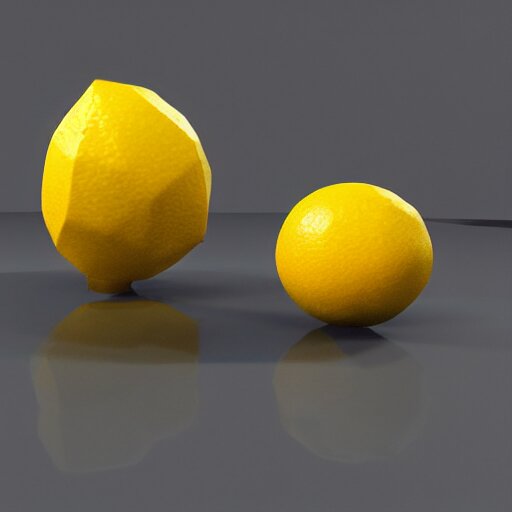 Lexica - A render of a low polygon lemon, unreal engine