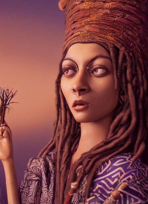 Lexica - An anthropomorphic beautiful goddess female wizard portrait ...