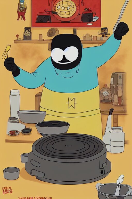 Lexica - Mf doom making pancakes in style of adventure time, animation ...