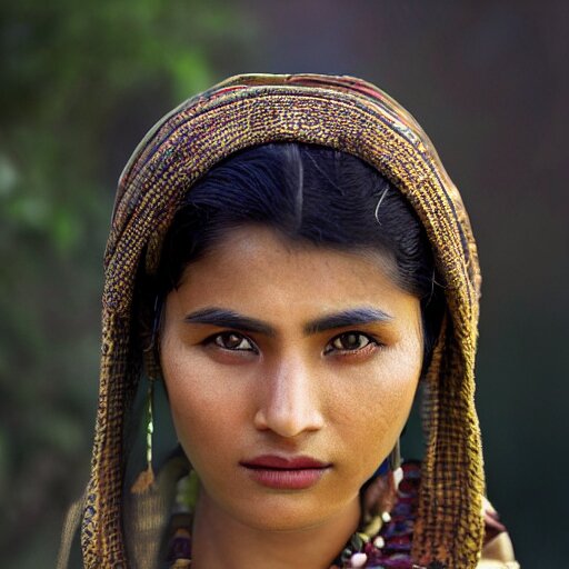Lexica - Vintage portrait of a stunningly beautiful nepali female, dark ...