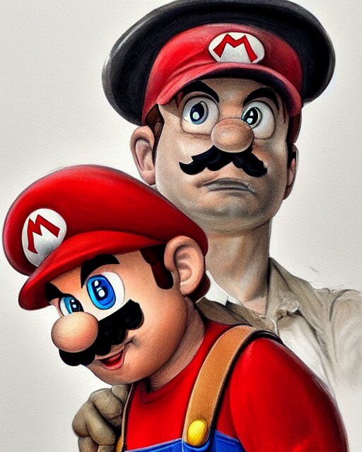 Lexica - Portrait of super mario as a soviet factory worker, red cap ...