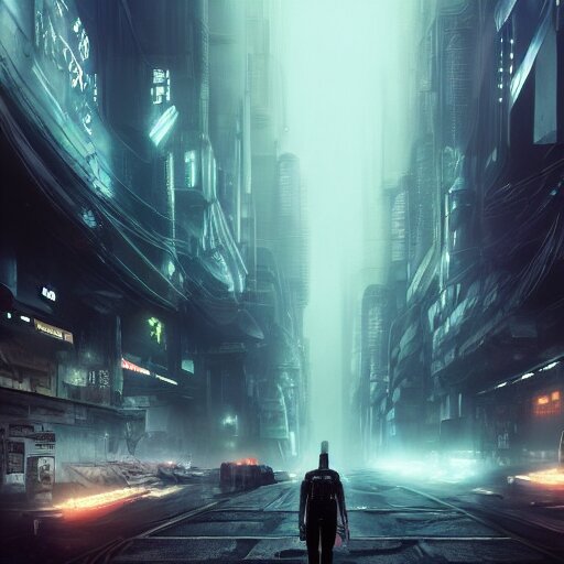 Lexica - Futuristic bleak dystopian city military checkpoint, altered ...