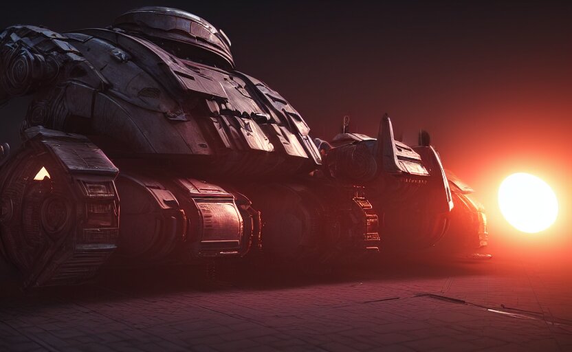 Lexica - An armored futuristic sci fi vehicle, unreal engine, cinematic ...