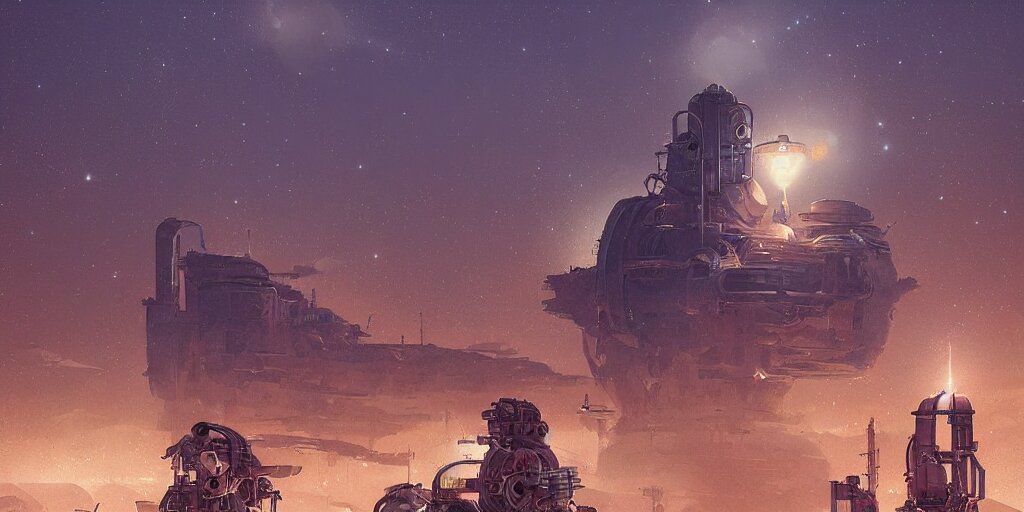 Lexica - Anime spaceport in desert steampunk key by greg rutkowski ...
