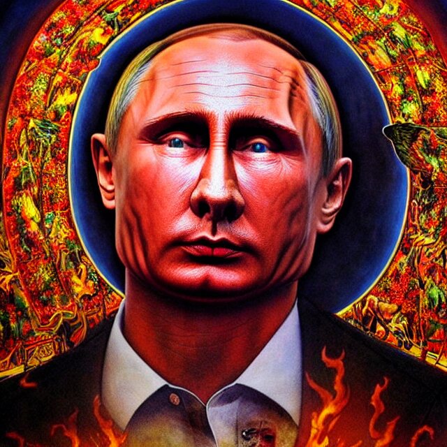 Lexica - Shocked face of putin looking in grave, hyper - realistic ...