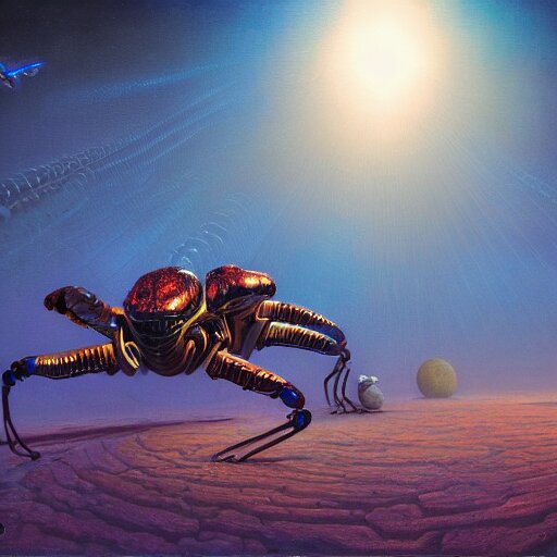 Lexica - Cinematic portrait of psychedelic robotic scorpion, exotic ...