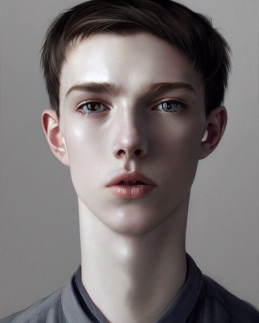 Lexica - Portrait of 1 5 - year - old boy, a tall, slender boy with a ...