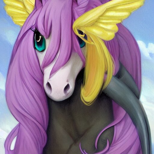 Lexica - Portrait of a menacing beautiful Fluttershy, pegasus mare ...