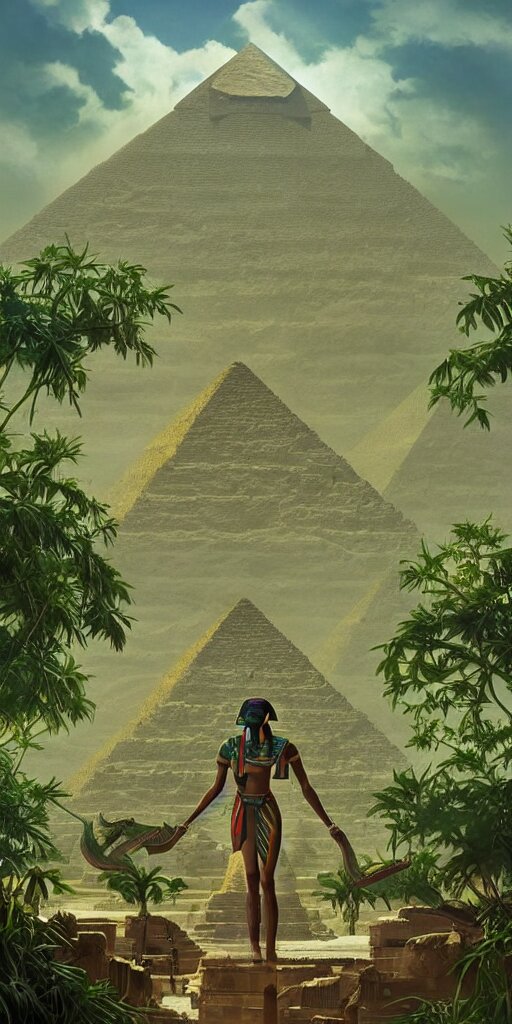 Lexica - Symmetry!! egyptian gods in a lush green ancient egypt ...
