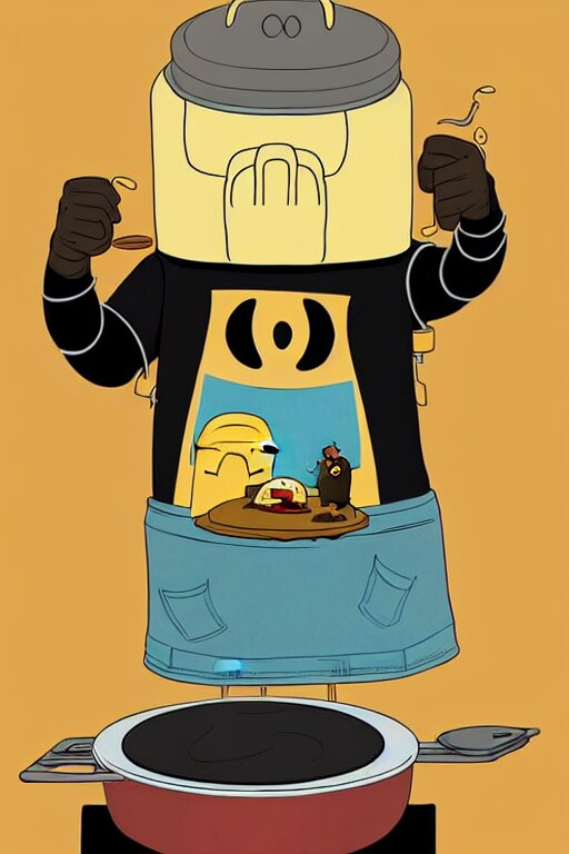 Lexica - Mf doom making pancakes in style of adventure time, animation ...