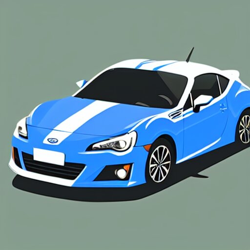 Lexica - Vector art of a single blue subaru brz, isometric, 4 k ...