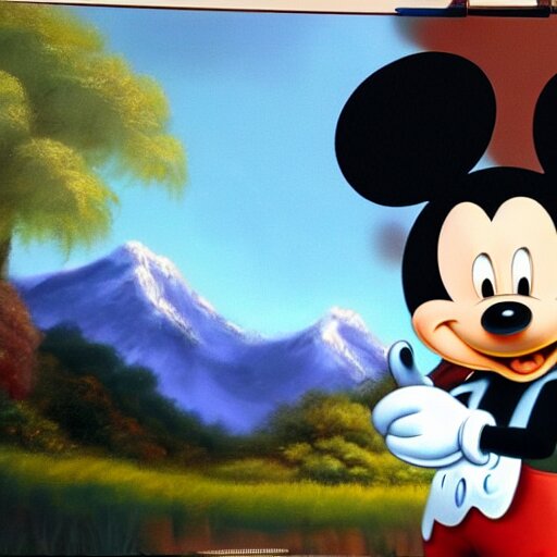 Lexica - A closeup photorealistic photograph of bob ross working on a ...