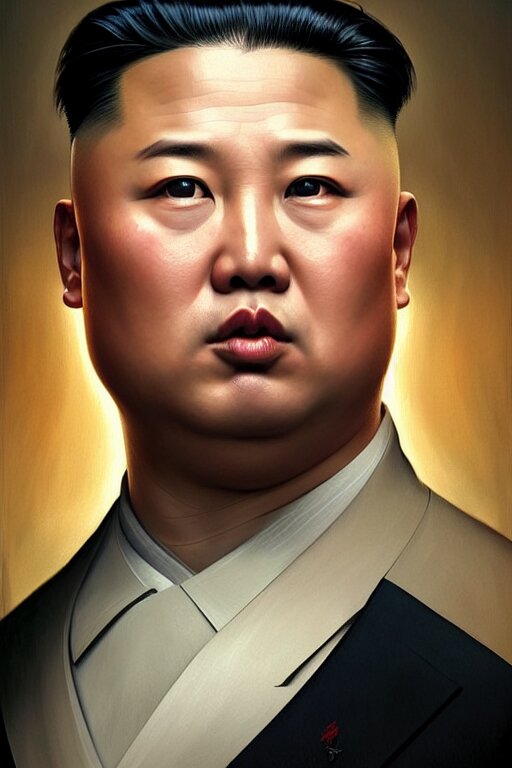 Lexica - Putin with kim jong un hairstyle, realistic portrait ...