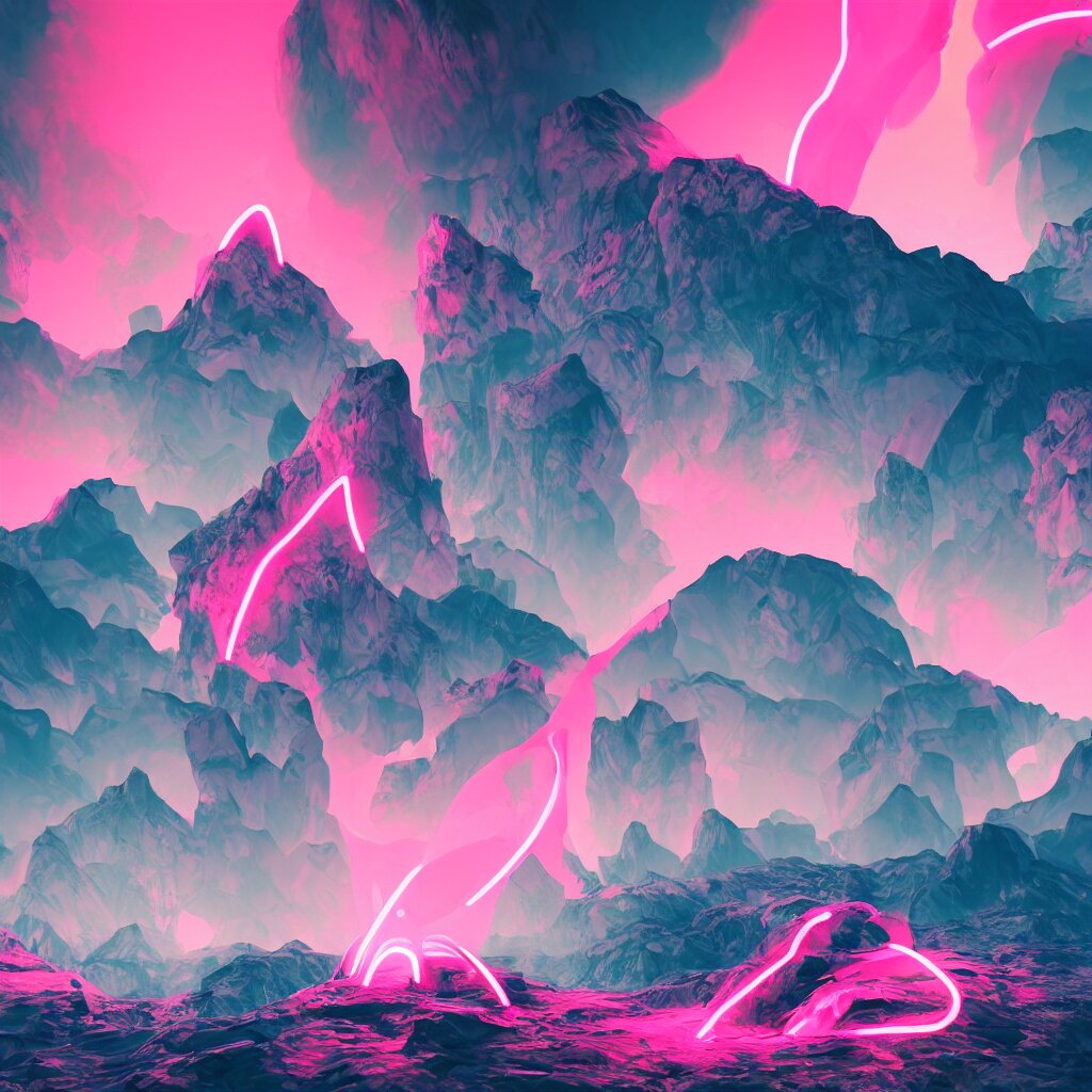 Lexica - Manikin made of marble, fractal neon explosion revealing a ...