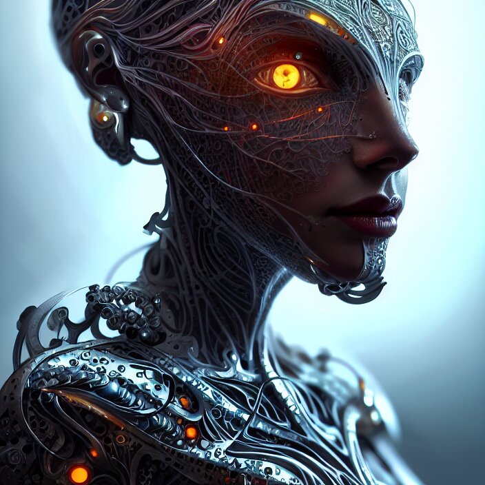 Lexica - Organic cyborg, diffuse lighting, fantasy, intricate, elegant ...