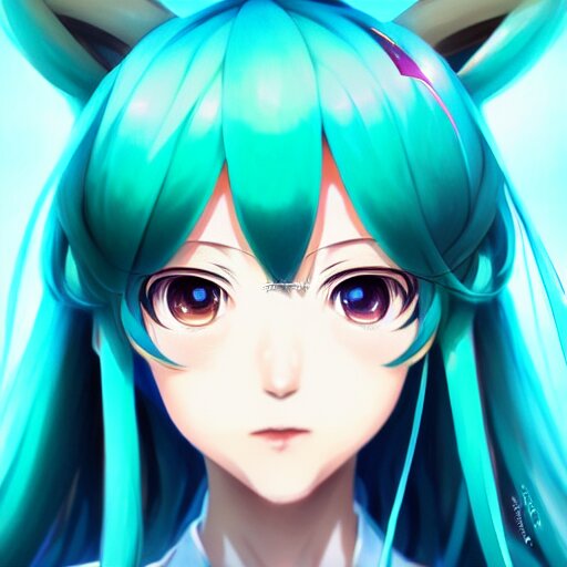 Lexica - Portrait of hatsune miku in miko clothes, anime digital art ...