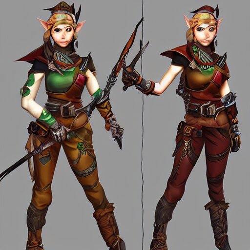 Lexica - Character outfit concept of fantasy female elf ranger, trending on artstation, in the ...