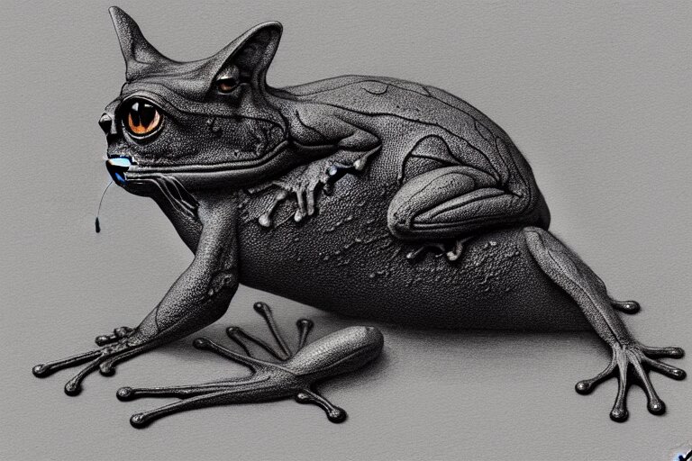 Lexica - Painting of hybrid cat and ( ( ( ( ( frog ) ) ) ) ) fused ...