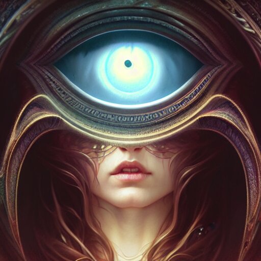 Lexica - ! dream portrait painting of an extremely big floating eye ...