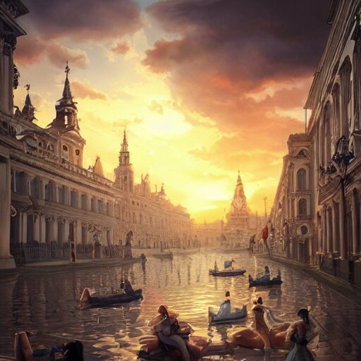 Lexica - Magnificent baroque city floating in air, beautiful, surreal ...