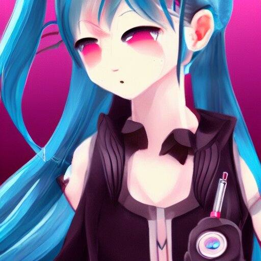 Lexica - Hatsune miku smoking weed with a vape pen, smoke coming out of ...