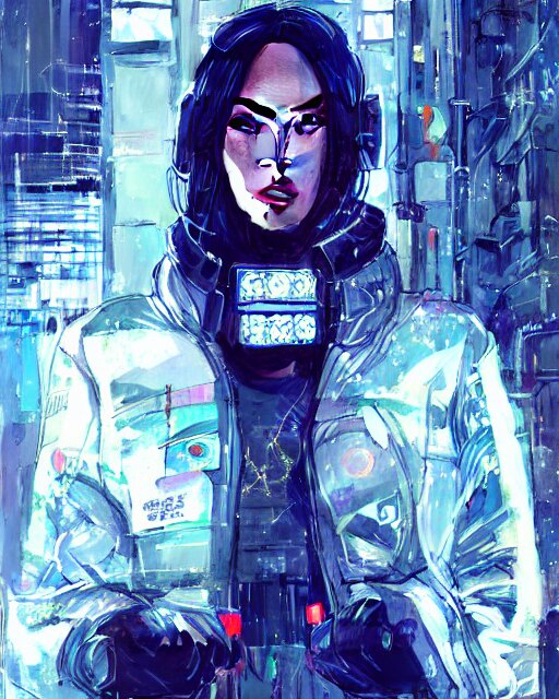 Lexica - Detailed portrait megan fox cyborg operator girl cyberpunk ...