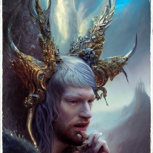 Lexica - Closeup portrait shot of domhnall gleeson as king oberon ...