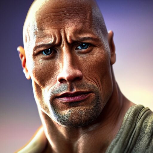 Lexica - Photorealistic dwayne johnson is made of cobblestone ...