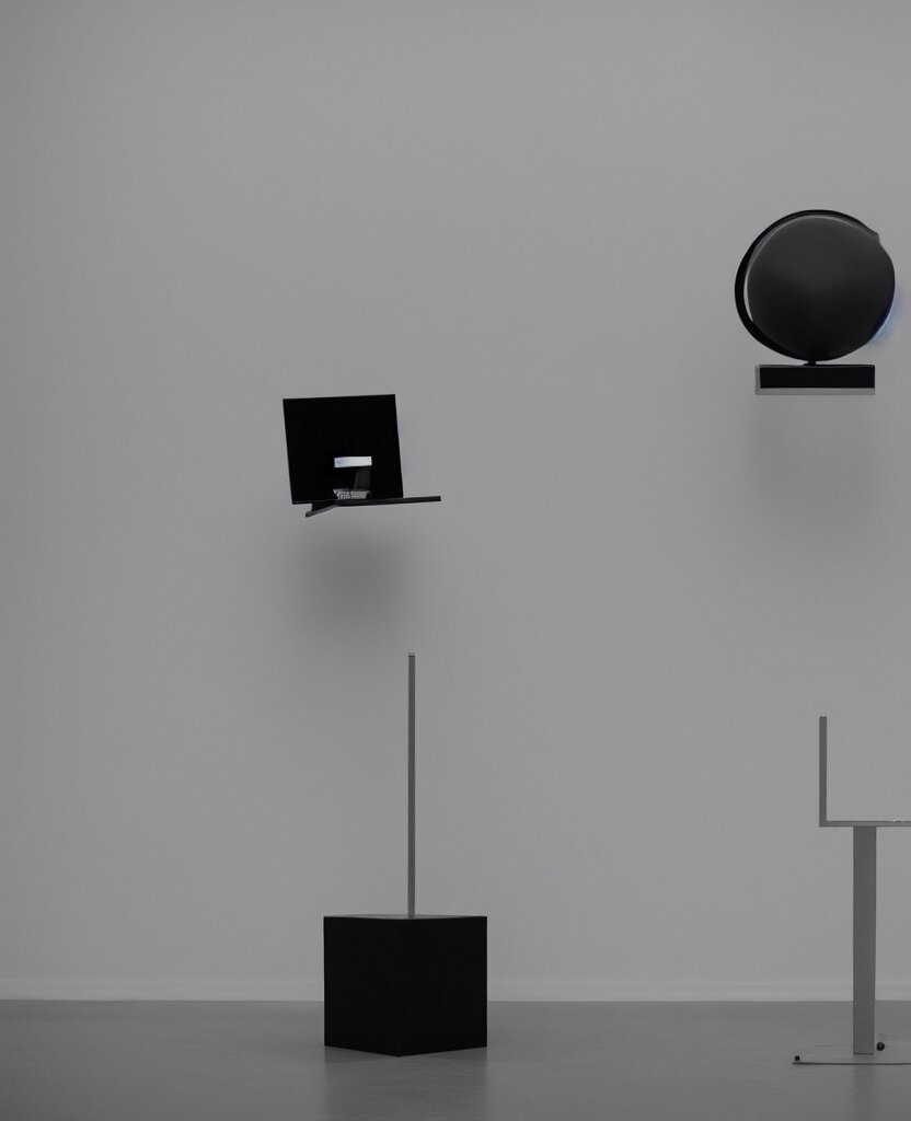 Lexica - A minimal studio packshot of an upside - down readymade object ...