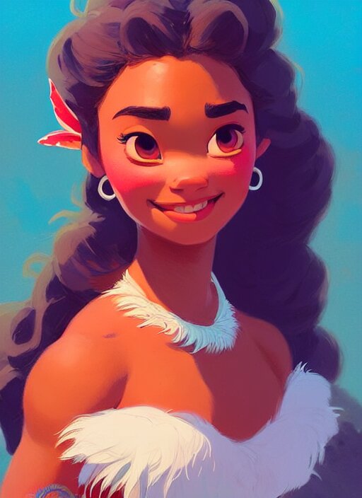 Lexica - Dream highly detailed portrait of disney's princess moana ...
