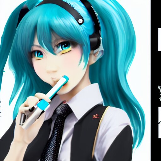 Lexica - Hatsune miku smoking a vape pen in her right hand | smoke ...